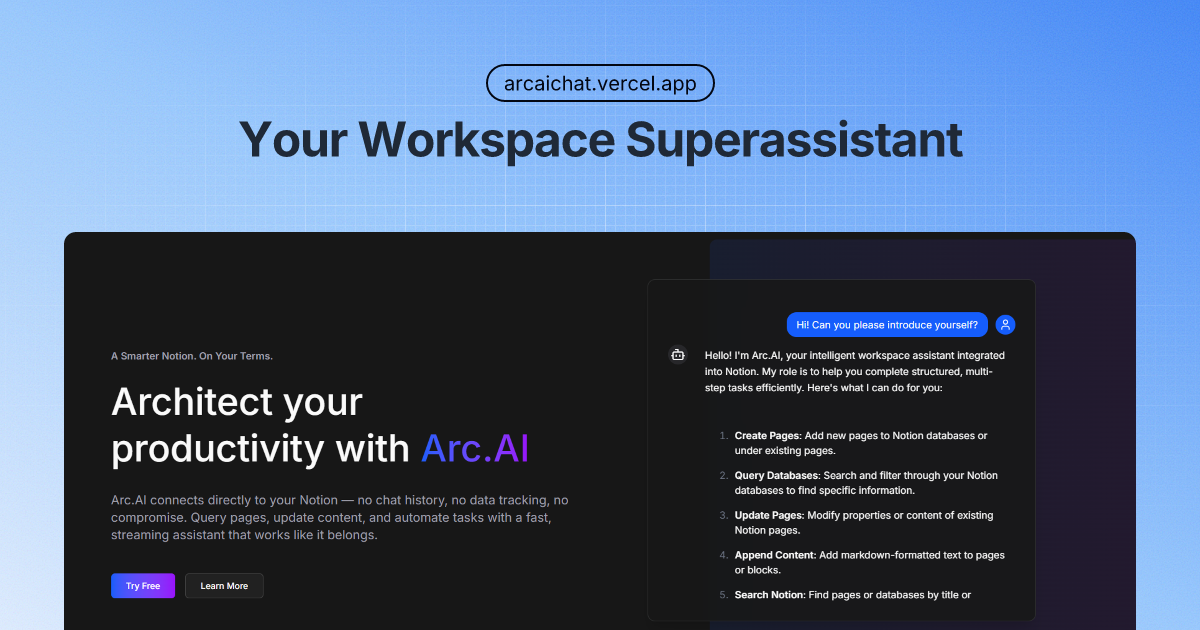 Arc.AI – Your Workspace Superassistant